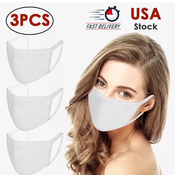 22 DECEMBER | Accessories | Bundle Of 3 White Washable Facemask | Poshmark